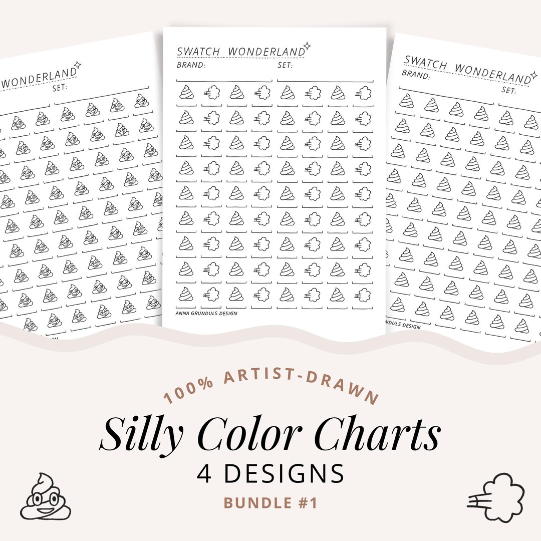 Silly Poop Fart Printable Color Test Pages for Pencils and Markers ...