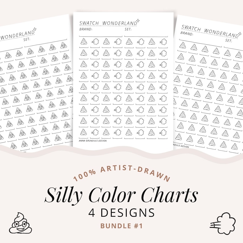 Silly Poop Fart Printable Color Test Pages for Pencils and Markers ...