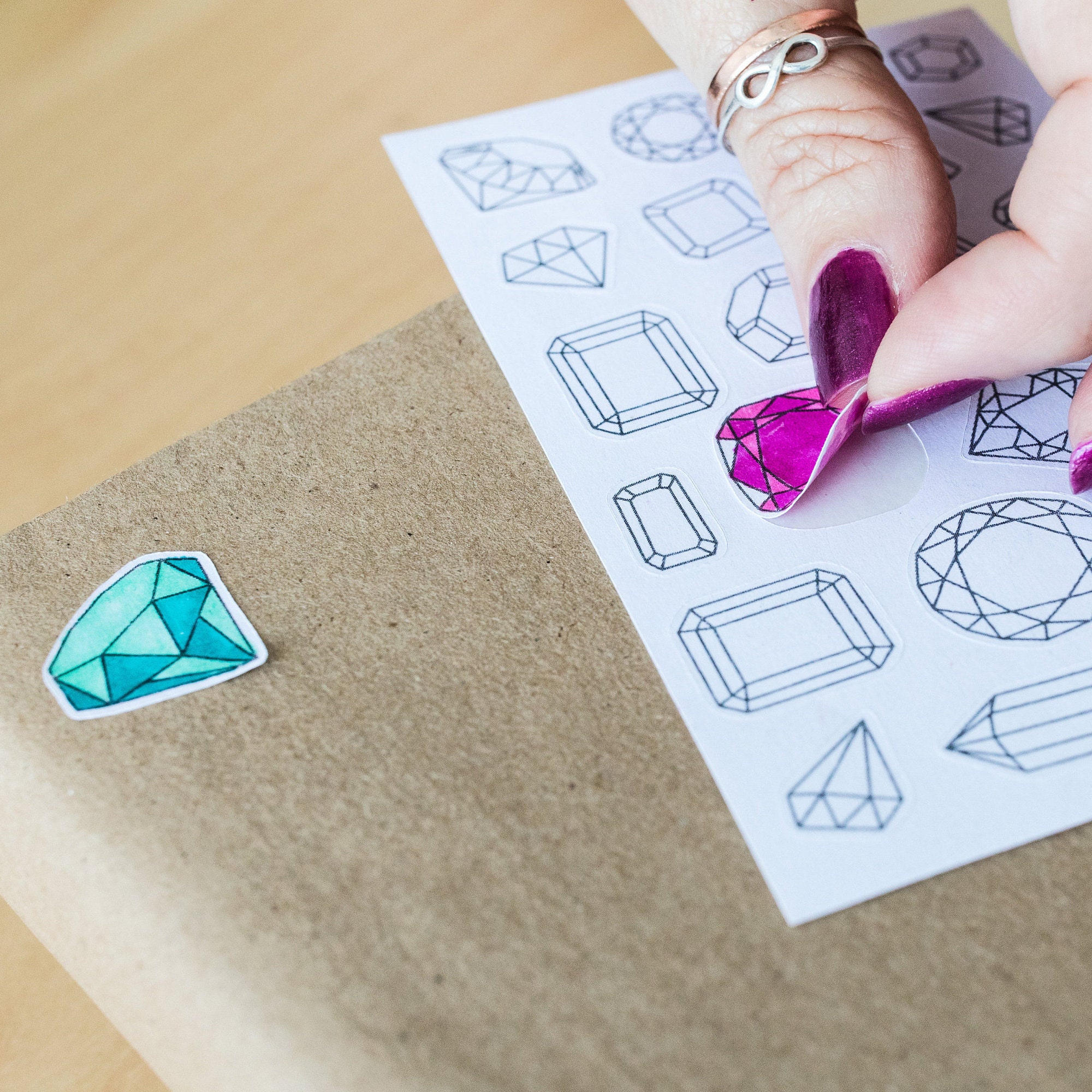 Big Diamond Coloring Stickers Passion Planner Stickers | Etsy