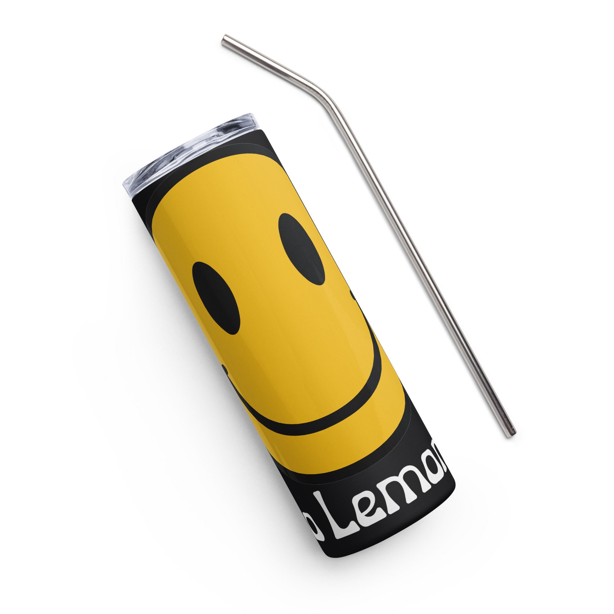 DISCO LEMONADE Happy Smiley Face Retro Stainless Steel Tumbler - Etsy