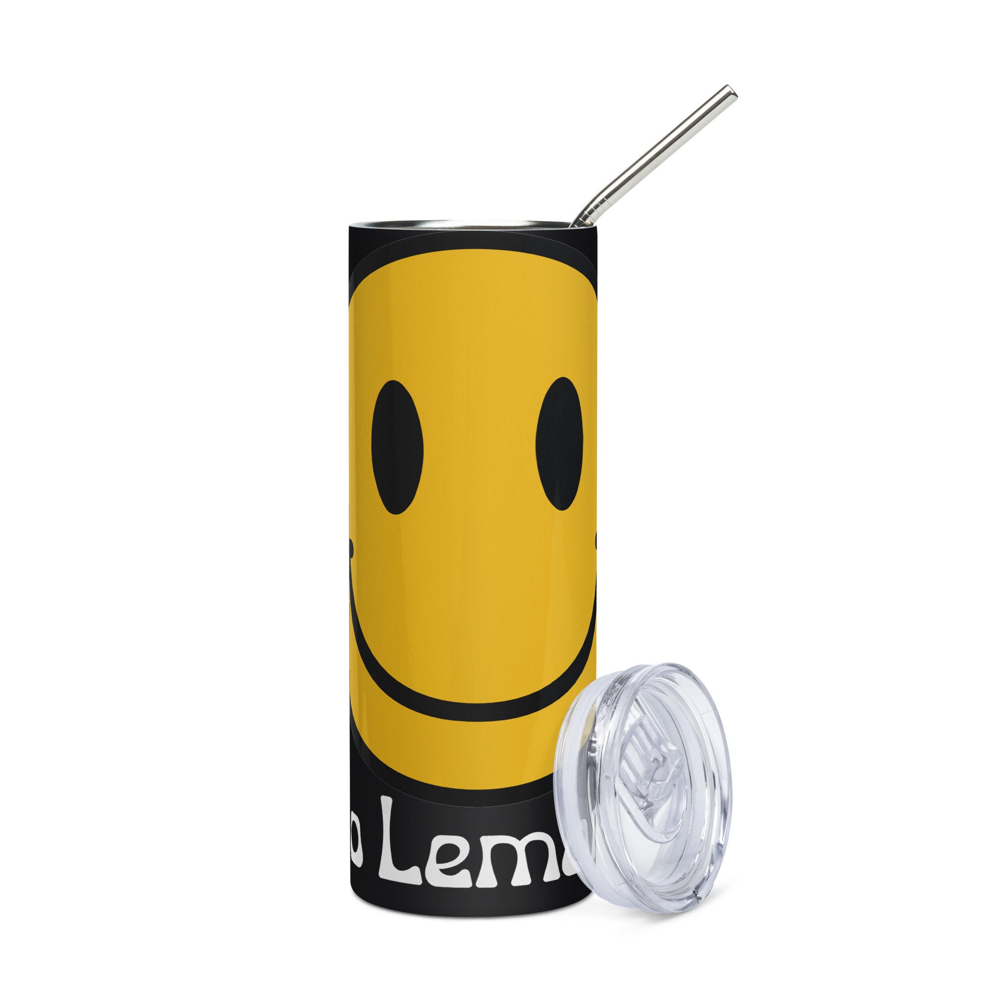 DISCO LEMONADE Happy Smiley Face Retro Stainless Steel Tumbler - Etsy