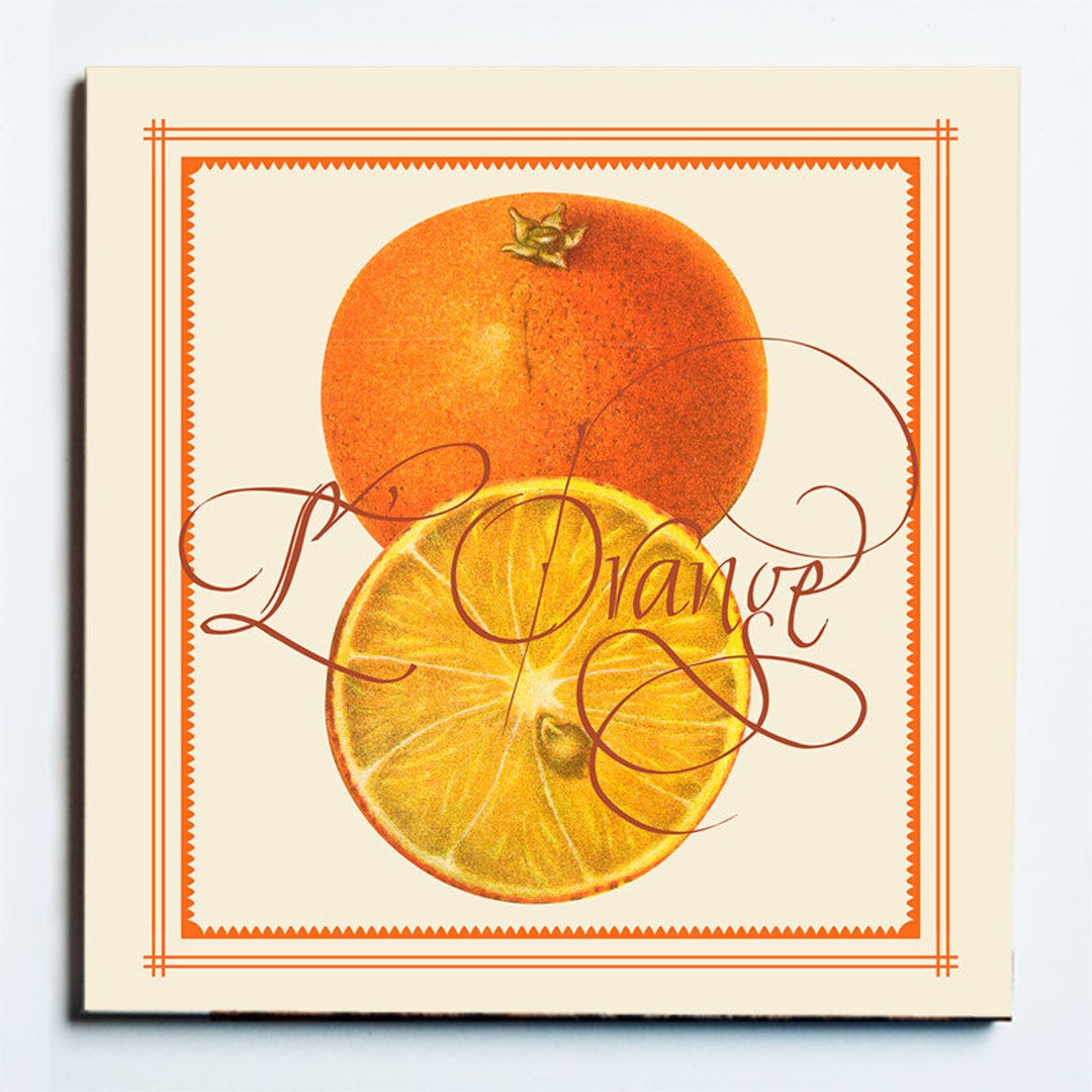 6"x6" French Orange Tile Trivet 6x6 - Etsy