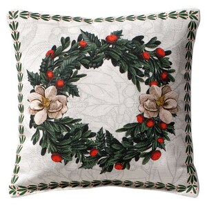 6"x6"magnolia Wreath With Red Berry Sachet - Etsy