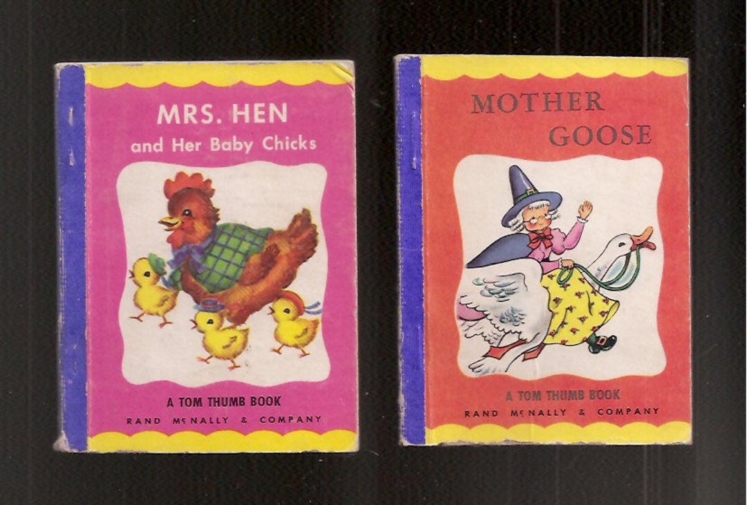 Old Childrens Books Mrs Hen and Her Baby Chicks Mother Goose Rand ...