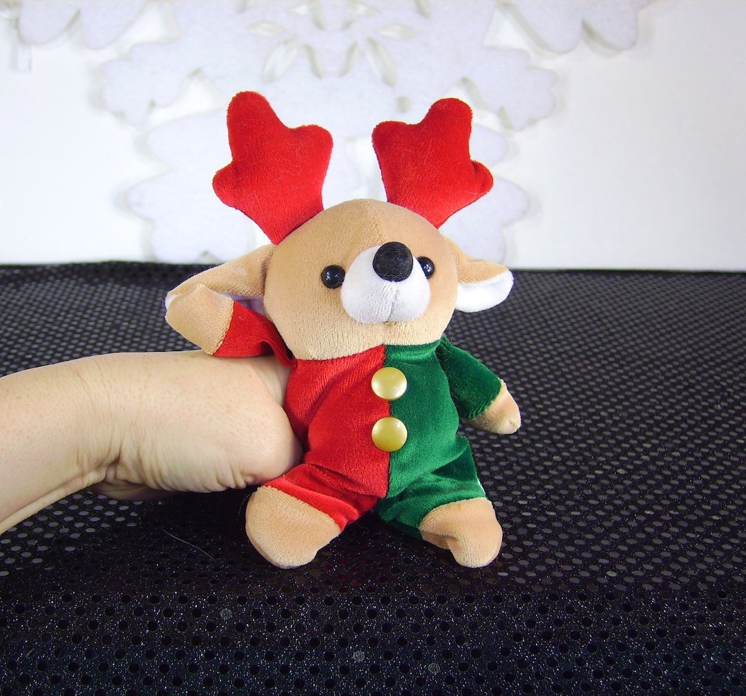 Finger Puppet Christmas Reindeer Hand Puppet Mini Plush Baby - Etsy