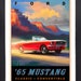 Classic Mustang 1965 Vintage Vehicle Car Art Travel Poster Print - Etsy