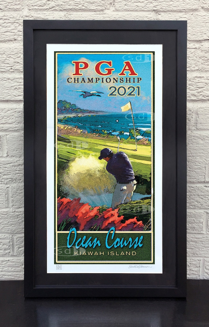 PGA Championship 2021 Golf Gift Sports Art Poster Print Painting - Etsy