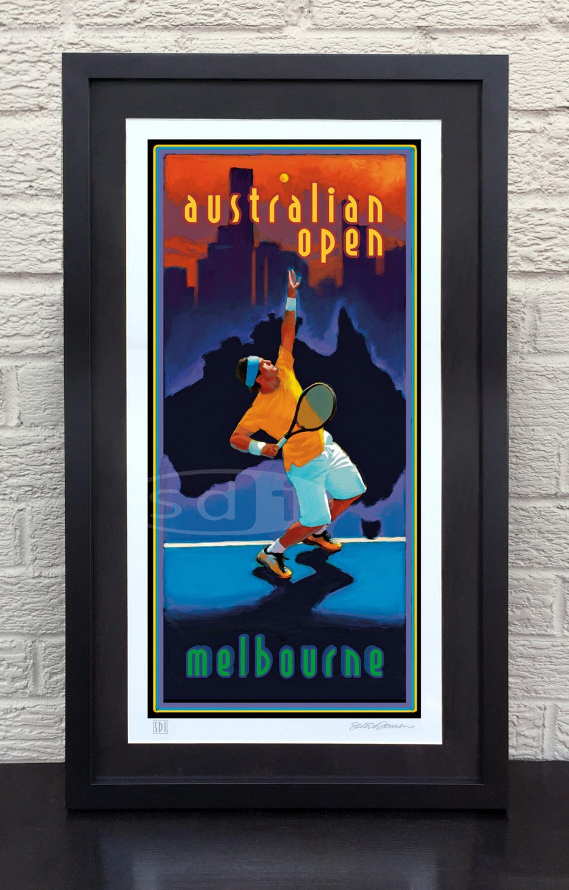 Australian Open Tennis Sports Art Poster Print - Etsy
