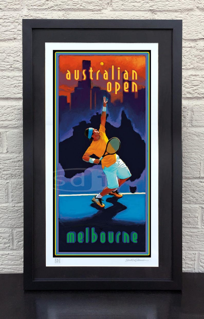 Australian Open Tennis Sports Art Poster Print - Etsy