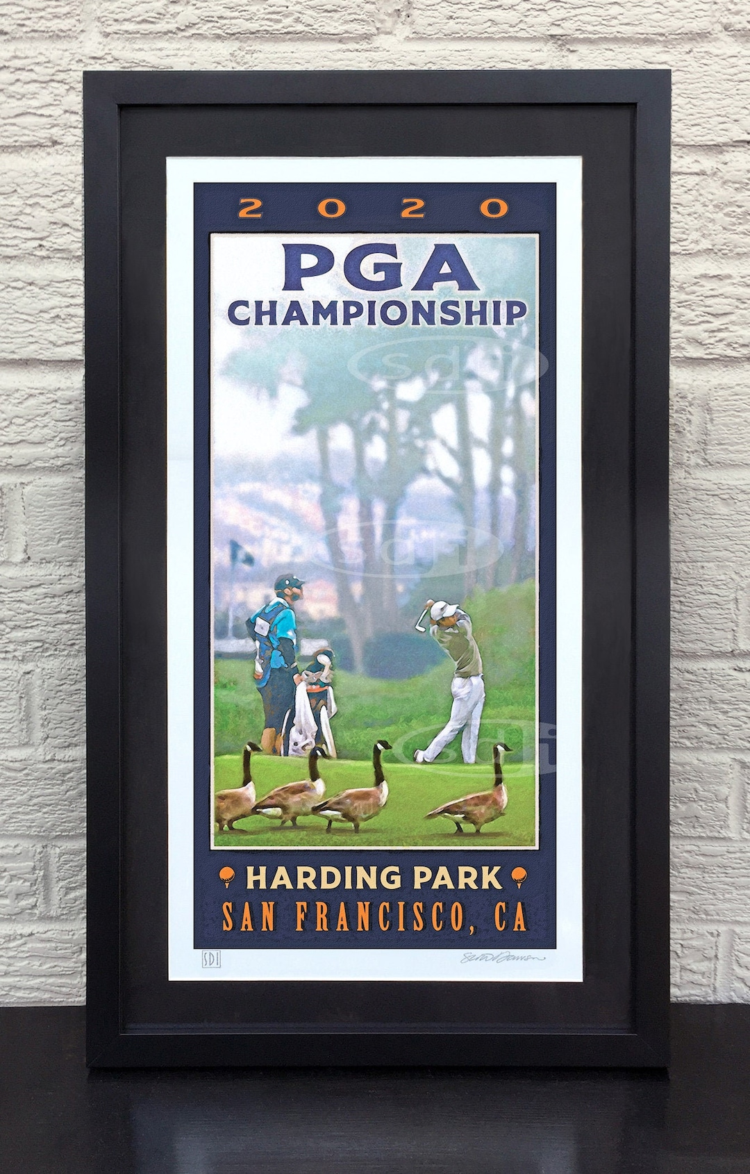 PGA Championship, Harding Park, San Francisco Art Golf Gift Sports ...