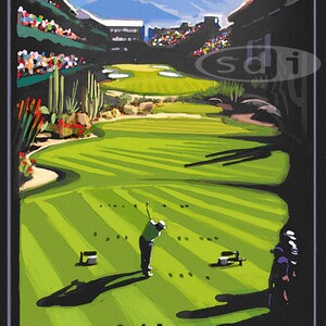 Phoenix Open TPC Scottdale Golf Gift Sports Golf Art Poster Print ...