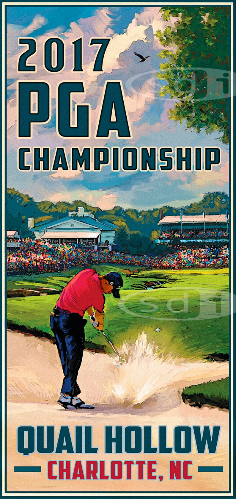 PGA Championship at Quail Hollow 2017 Golf Gift Sports Art Poster Print ...