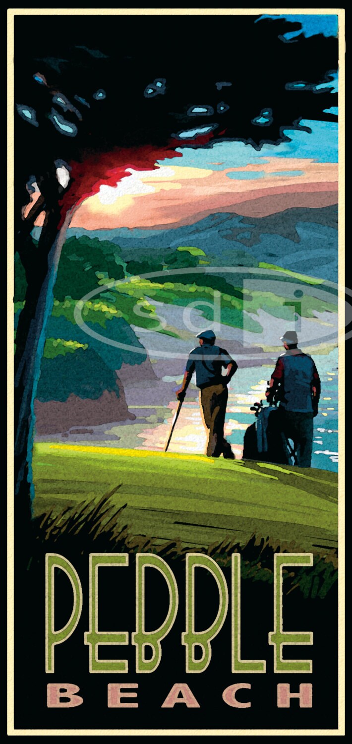 Pebble Beach Golf Sports Art Gift Poster Print - Etsy