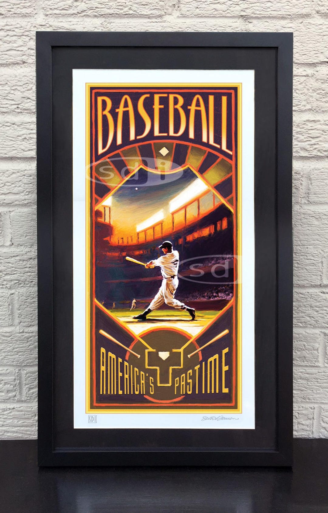 Baseball Gift Sports Art Poster Print Painting - Etsy