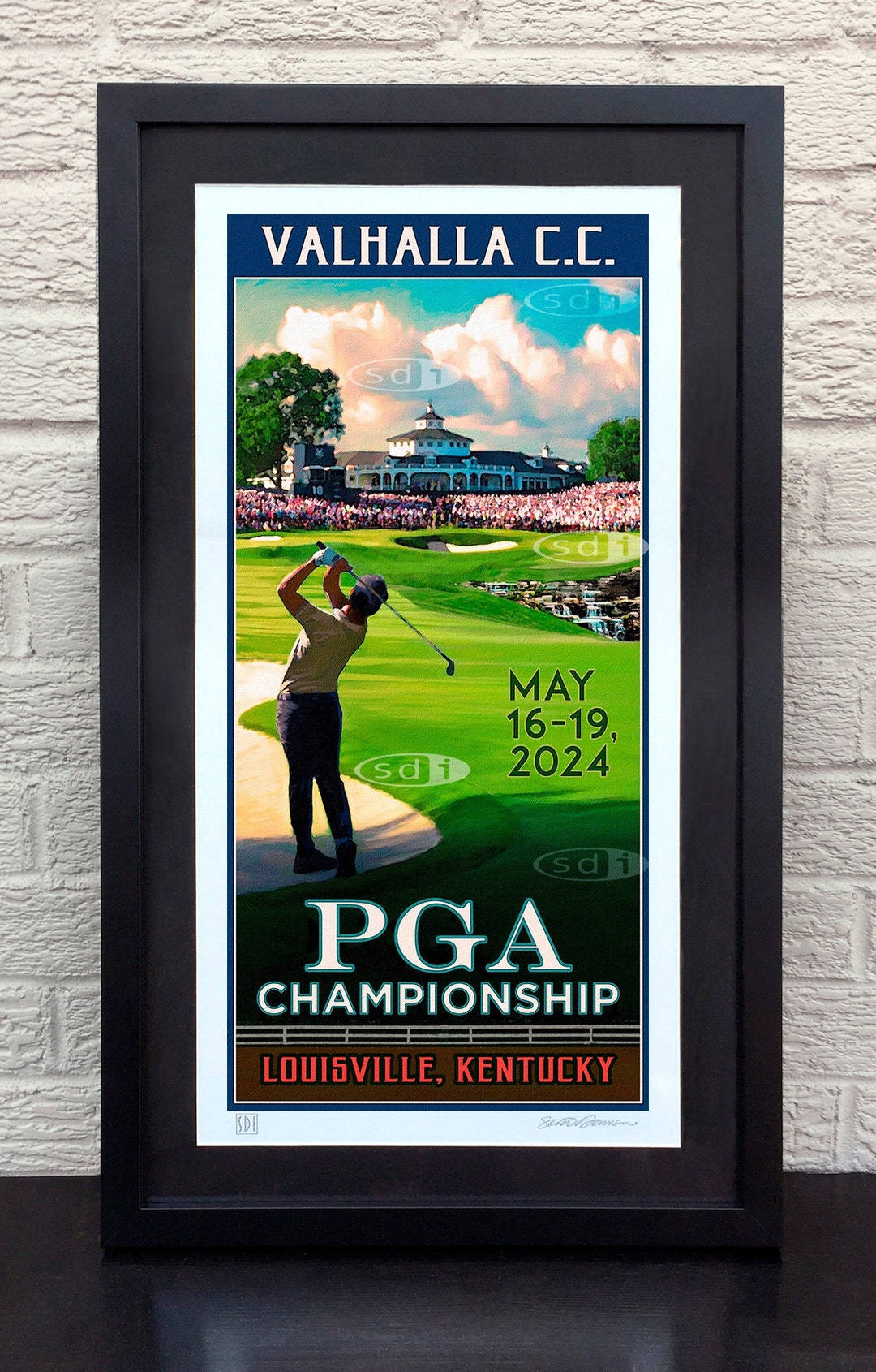 PGA Championship, 2024, Louisville, KY, Art Golf Gift Sports Poster ...