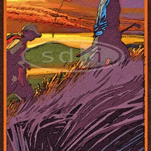 British Open Golf Gift Sports Art Poster Print Painting - Etsy