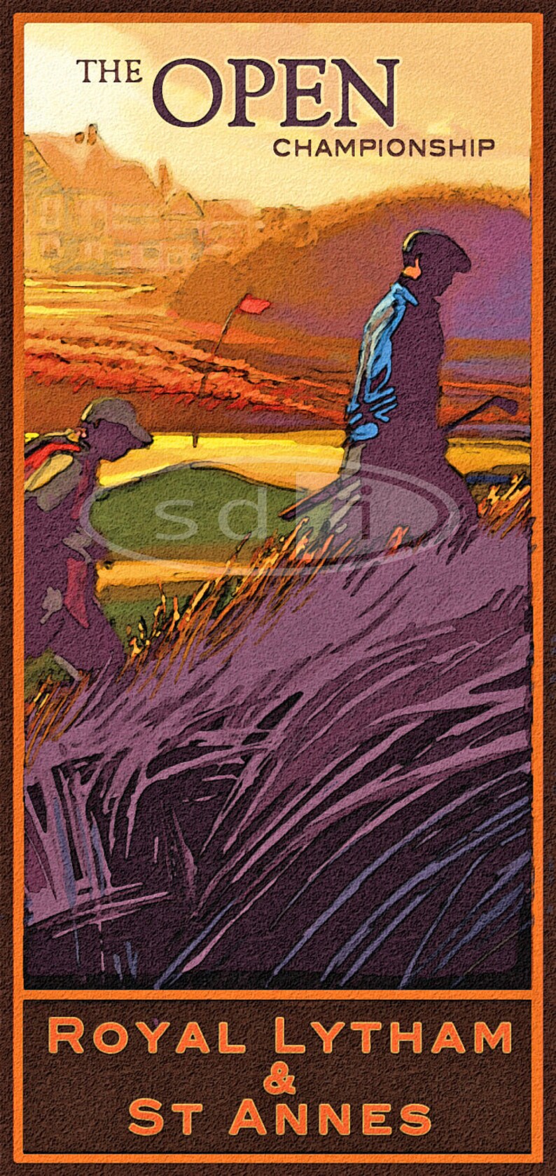 British Open Golf Gift Sports Art Poster Print Painting - Etsy