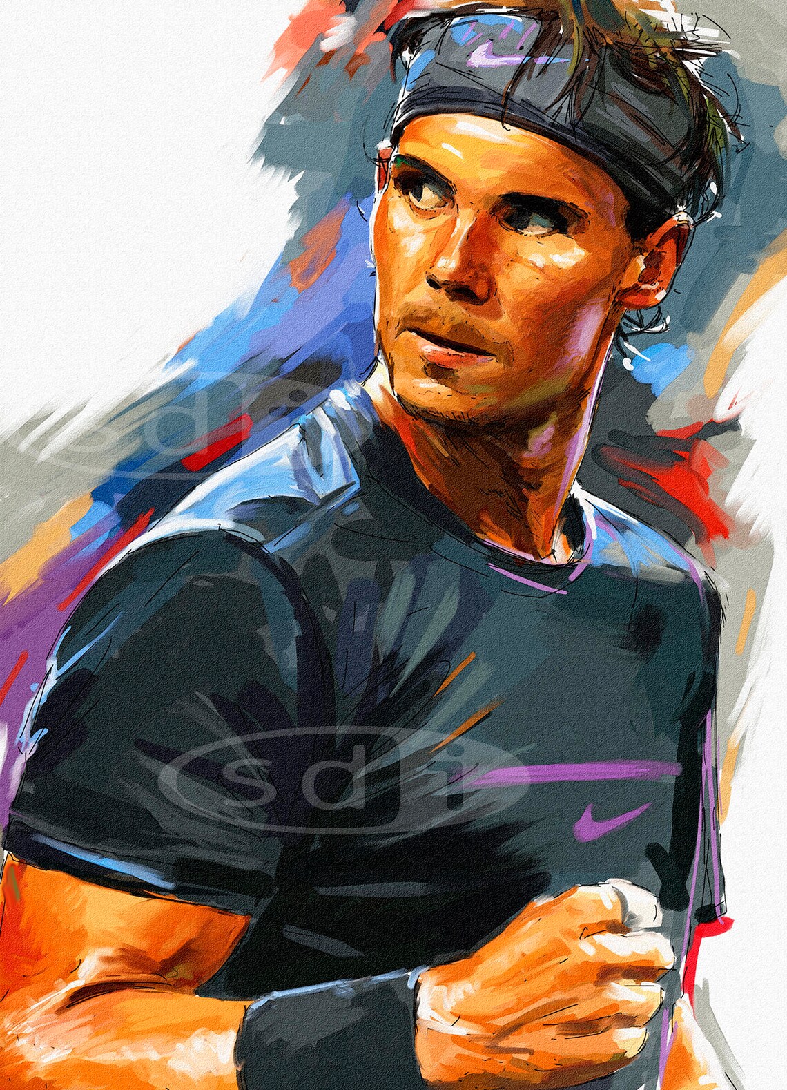 Rafael Nadal Tennis Sports Art Poster Print - Etsy UK