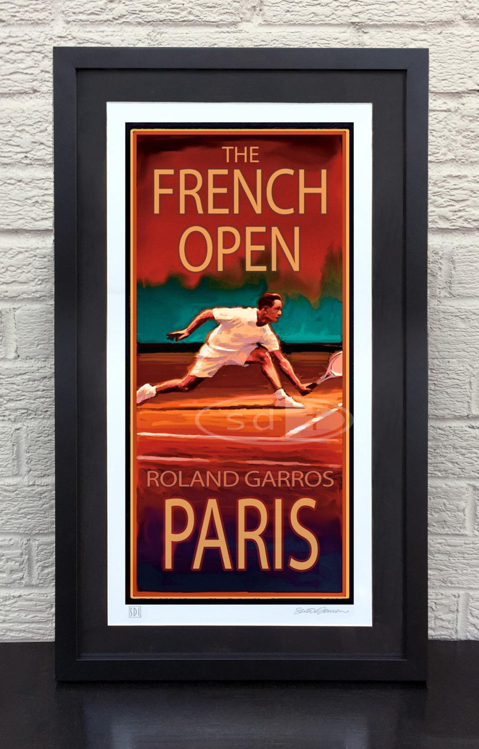 French Open Tennis Sports Art Poster Print - Etsy