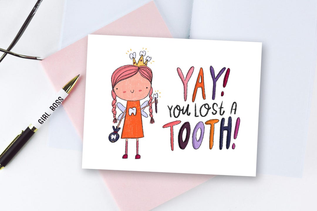 Yay! You Lost A Tooth! Tooth Fairy Card, Envelope, & Optional ...