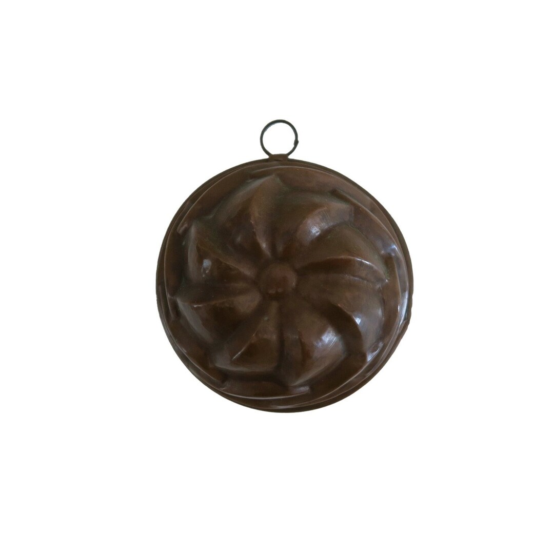 Antique Copper Round Bundt Cake Kitchen Mold Pan - Etsy