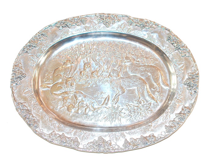Vintage Arthur Court Silver Fox Serving Tray - Etsy