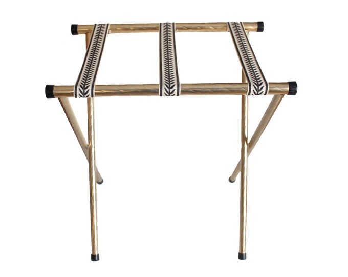 Vintage Gold Brass Folding Luggage Rack Stand - Etsy