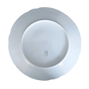 Vintage Blue Floral White Ironstone Wavy Edge Plate Platter | Etsy