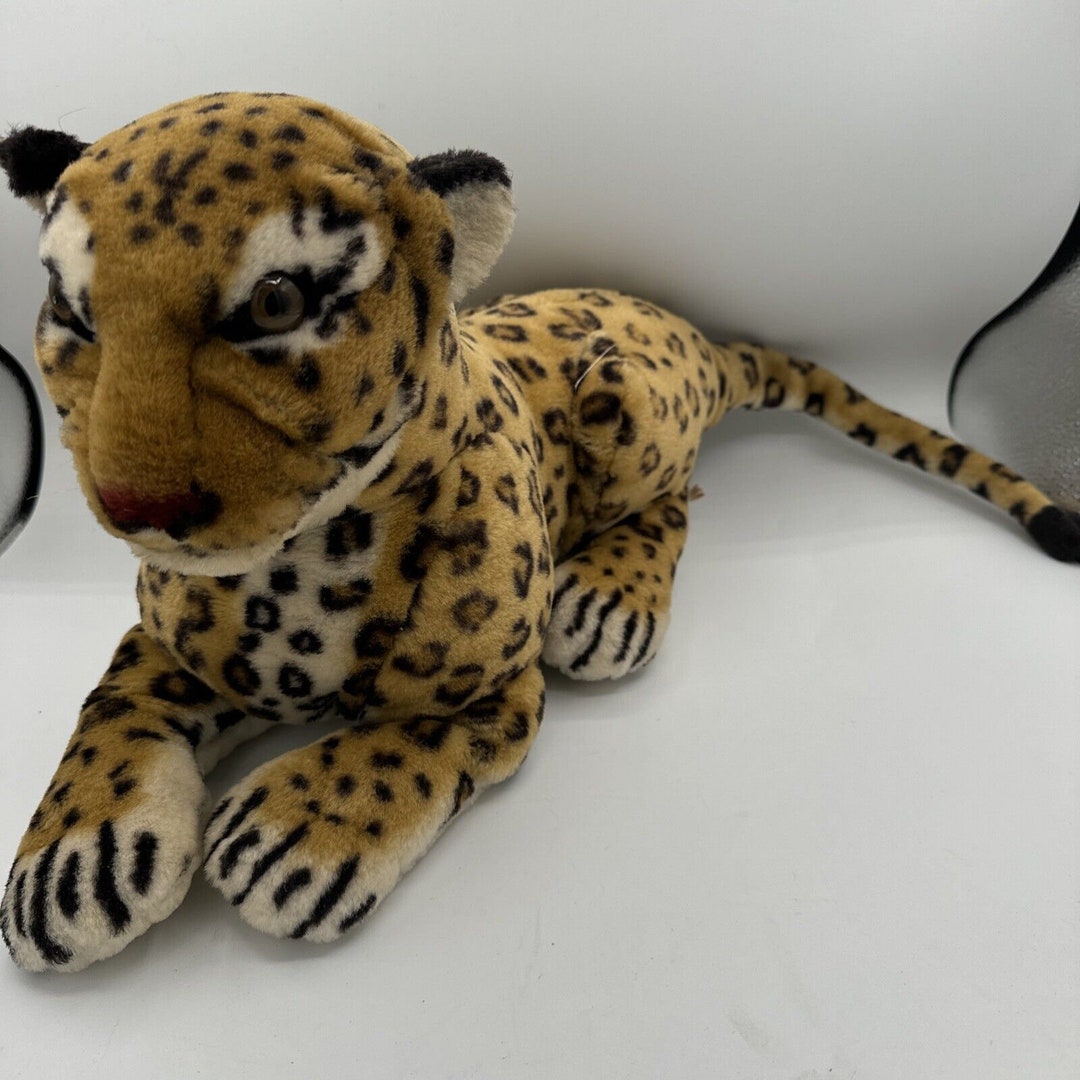 Cheetah Plush Spotted Leopard Jungle Cat Long Realistic Stuffed Animal ...