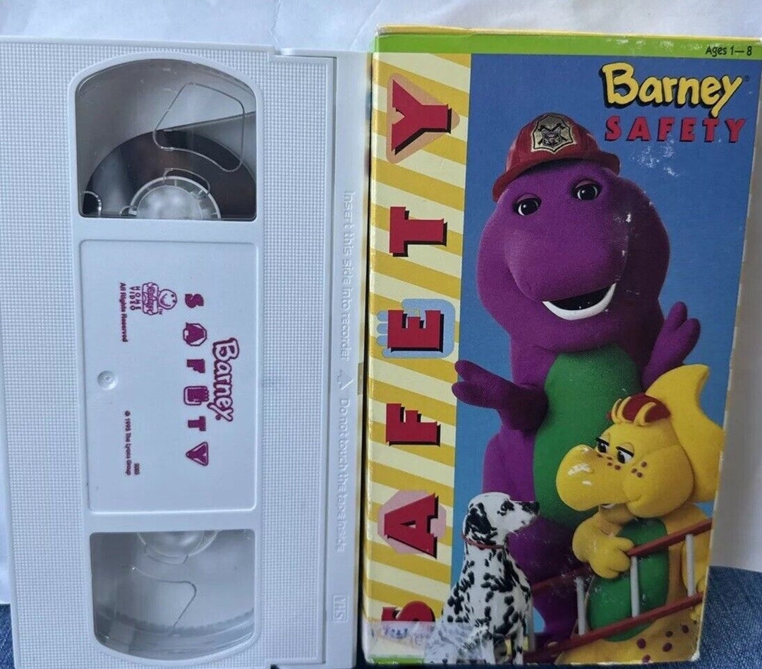 Barney’s Safety VHS Video White Tape Classic Sing-along Songs Classic ...