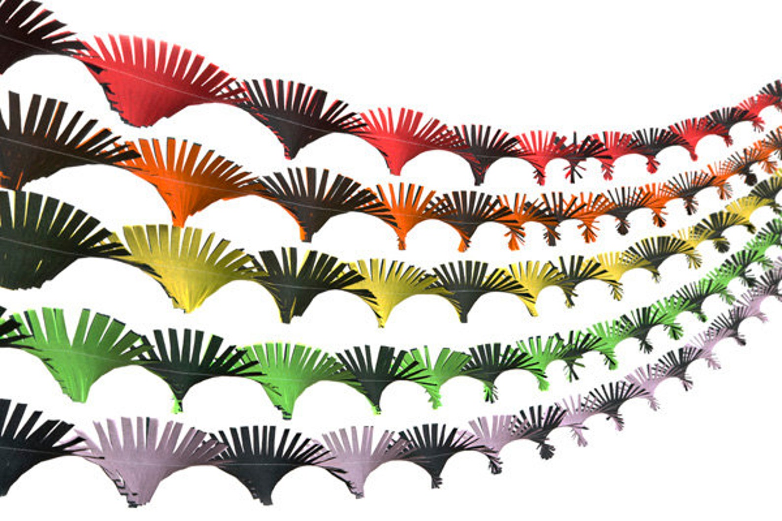 Hand Fringed Crepe Paper Ceiling Decoration Streamer Party Wedding ...