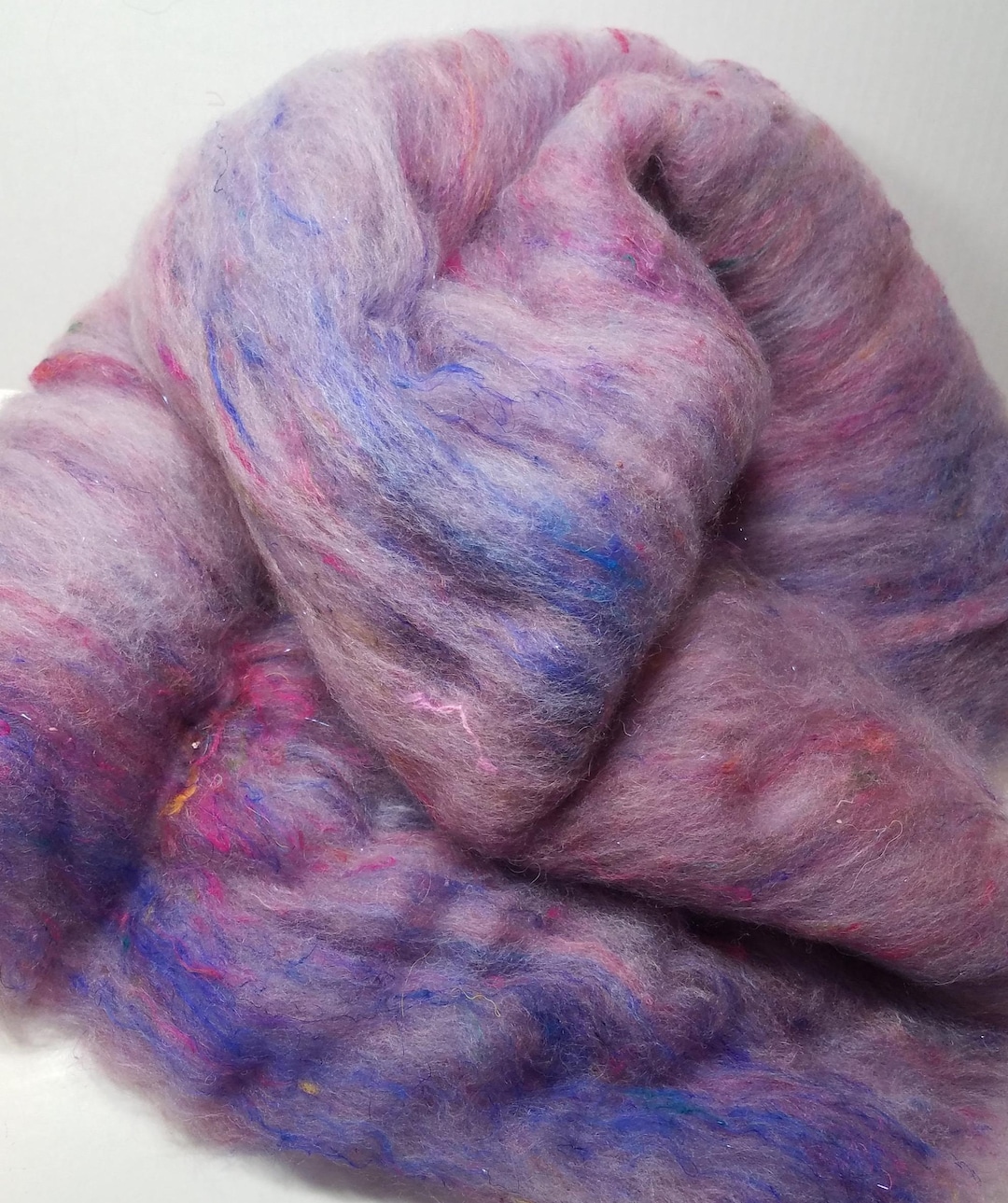Carded Batt Textured Batt Art Batt Fiber Batt Spinning Felting Silk ...
