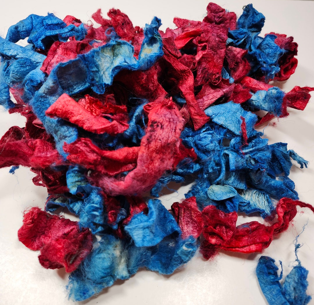 Mulberry Silk Carrier Rods Hand Dyed for Felting Silk Fusion ...