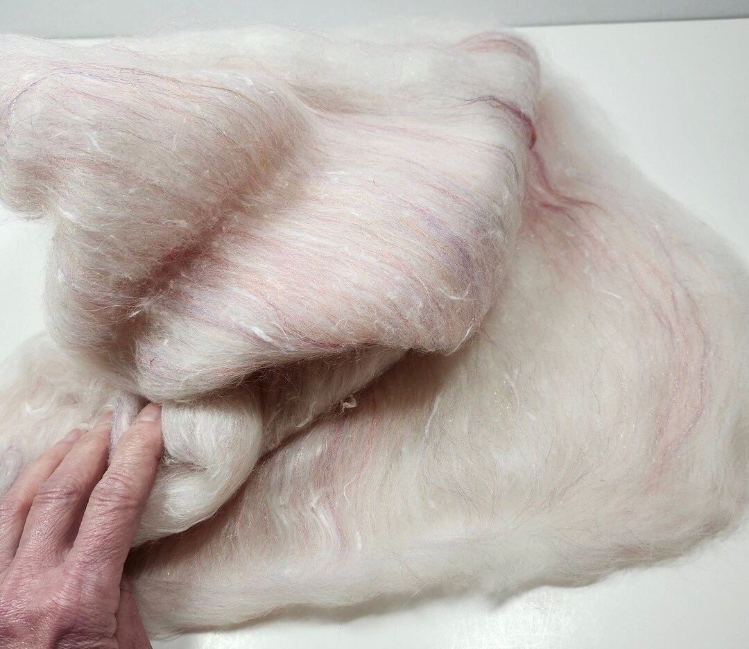 Carded Batt Textured Batt Art Batt Fiber Batt Spinning Felting Silk ...