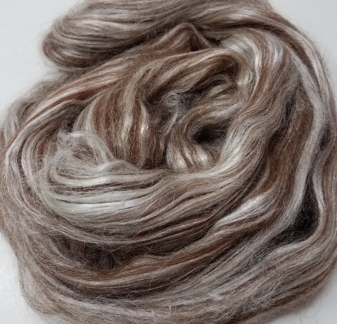 Alpaca Tussah Silk Roving Blend 50/ 50 Fredo Spin It Felt It Card It ...