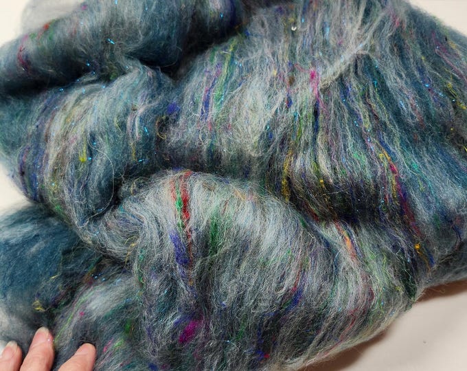 Carded Batt Textured Batt Art Batt Fiber Batt Spinning Felting Silk ...