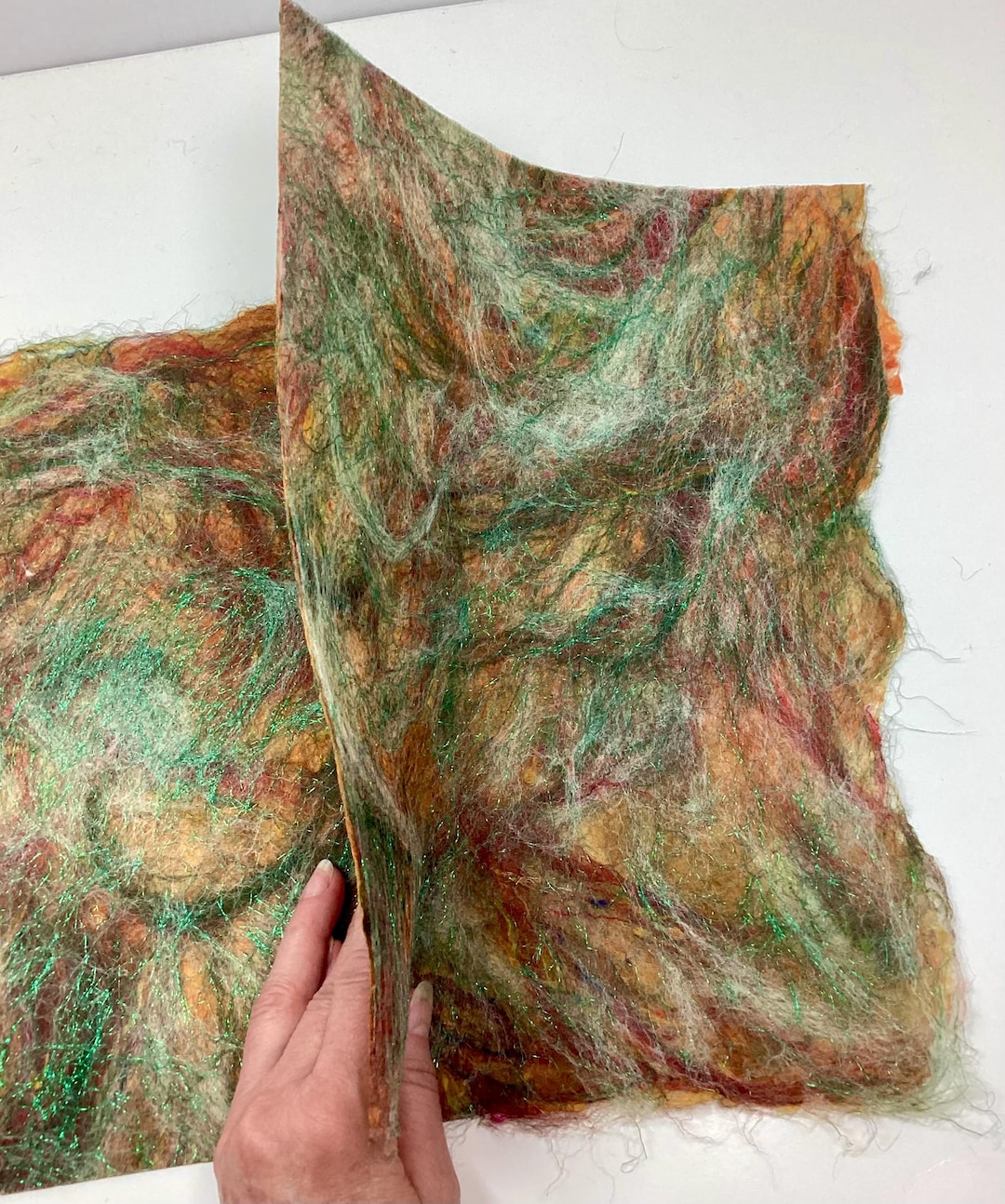 Handmade Sparkly Mulberry Silk Fiber Paper: Collage, Scrapbooking ...
