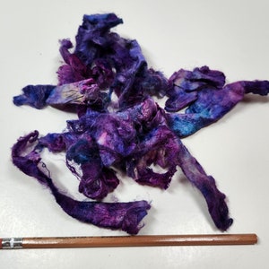 Mulberry Silk Carrier Rods Hand Dyed for Felting Silk Fusion ...