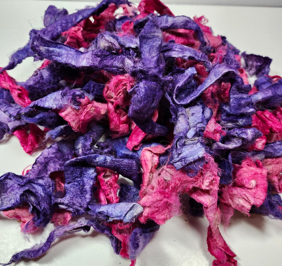 Mulberry Silk Carrier Rods Hand Dyed for Felting Silk Fusion ...