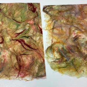 Handmade Mulberry Silk Fiber Paper: Collage, Scrapbooking, Mixed Media ...
