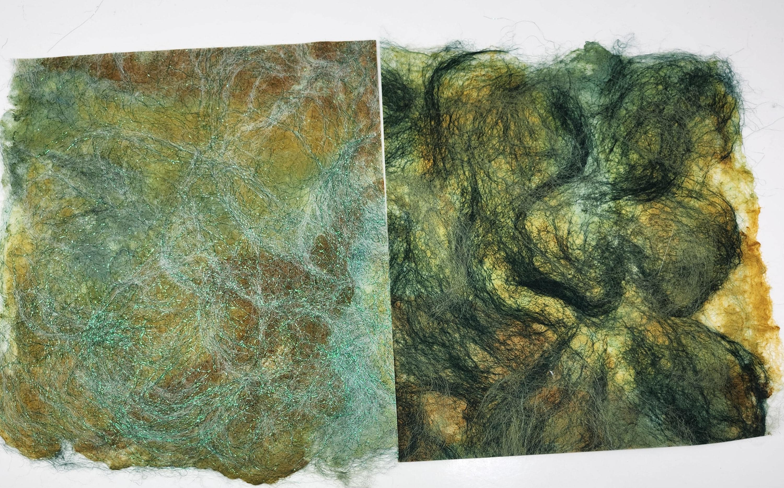 Handmade Sparkly Mulberry Silk Fiber Paper: Collage, Scrapbooking ...