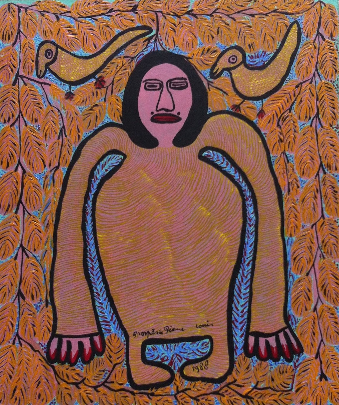 Vintage Prospere PIERRE-LOUIS, 1988 Original Painting, Haitian, Saint ...