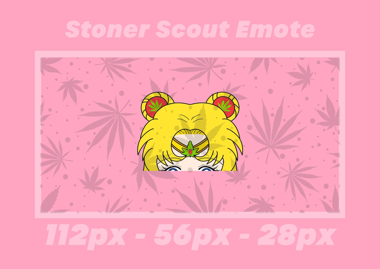 Sailor Moon Stoner Scout Peeking Anime Cute Twitch Discord Emotes ...