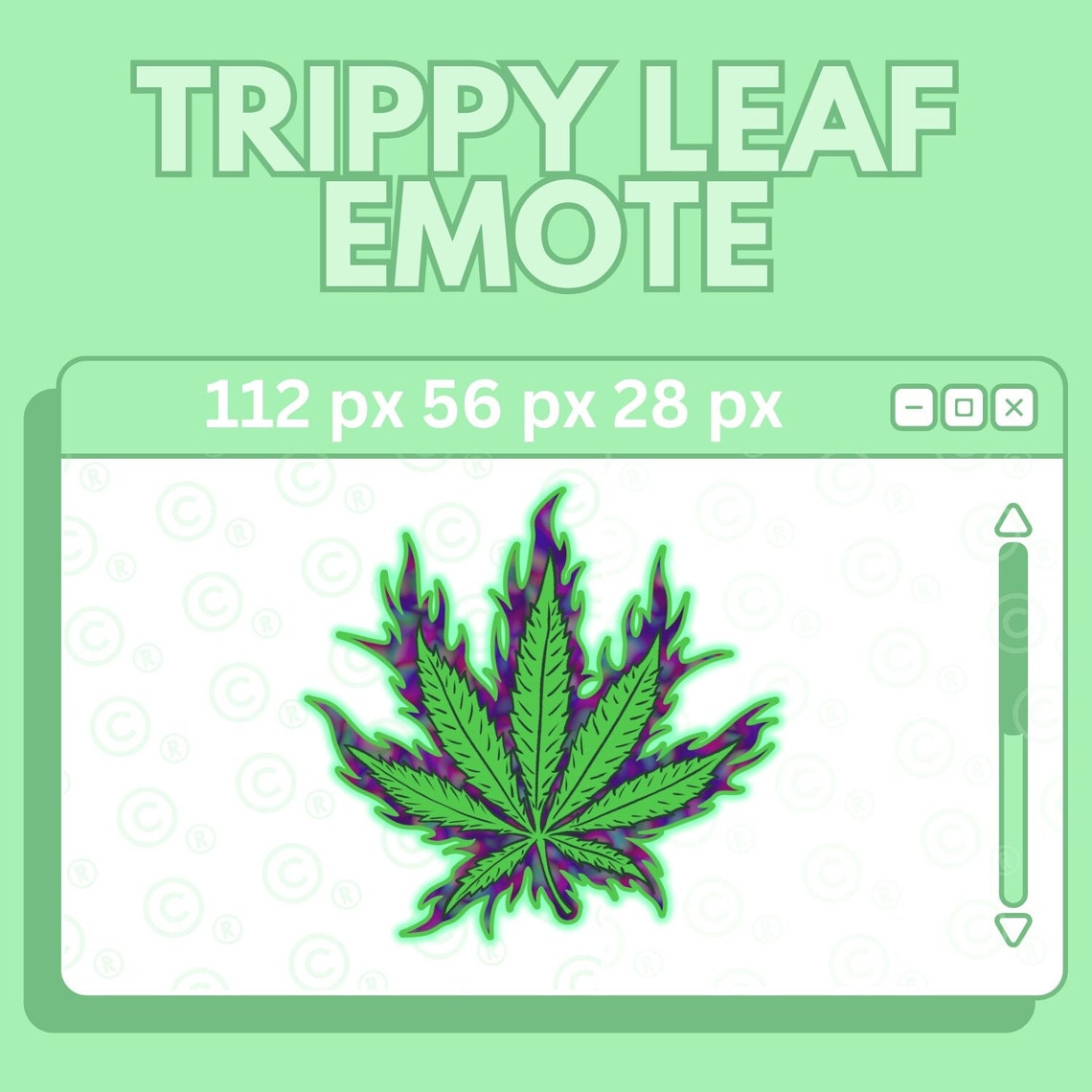 Trippy Leaf Weed Twitch Discord Emotes Cute // Instant Download - Etsy