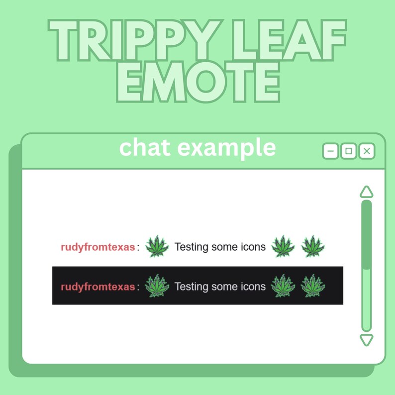 Trippy Leaf Weed Twitch Discord Emotes Cute // Instant Download - Etsy