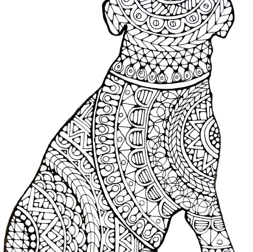 Dogs -3 Adult Coloring Pages: Instant Digital Download - Etsy