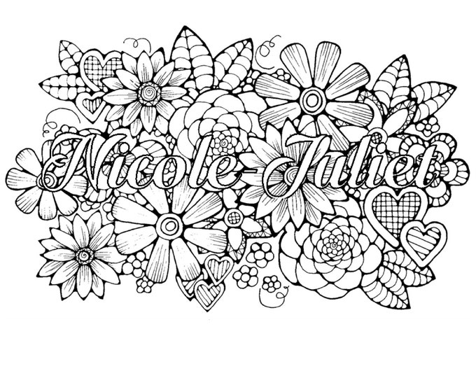Flower Coloring Page to Print and Color, Nature, Flowers, Adult ...