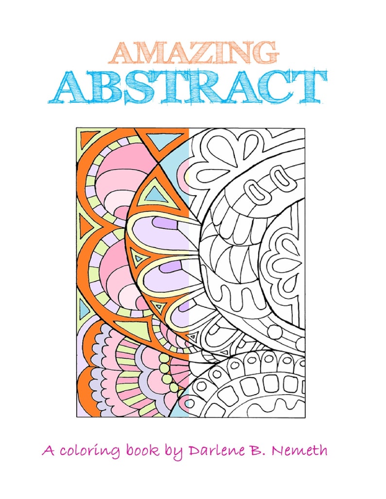 Abstract Coloring Book, Abstract Coloring Pages, Adult Coloring Pages ...