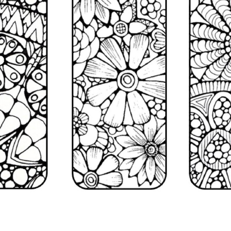 Bookmarks to Color and Print Bookmark Coloring Page | Etsy