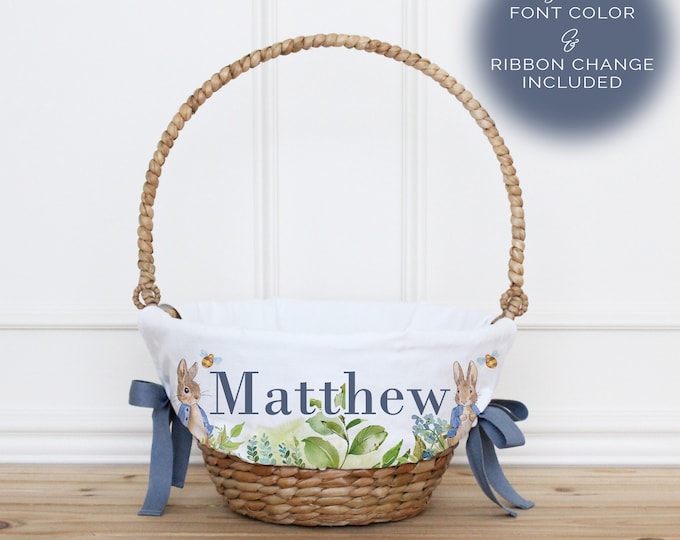 Monogrammed Easter Basket Liner - Liner Only, Personalized Basket Liner ...